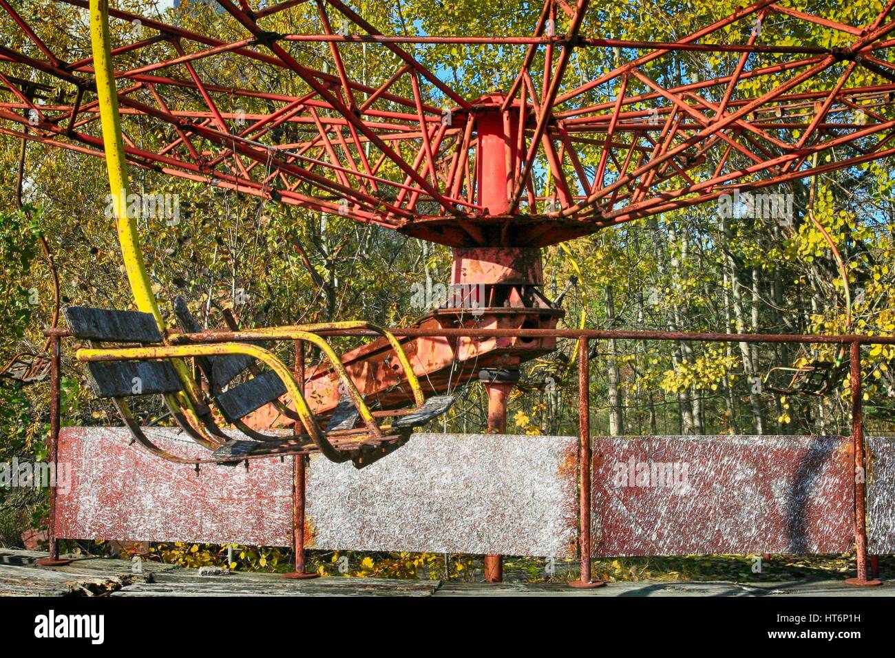 Parc attractions abandonné dans la ville de Pripyat, la catastrophe de ...