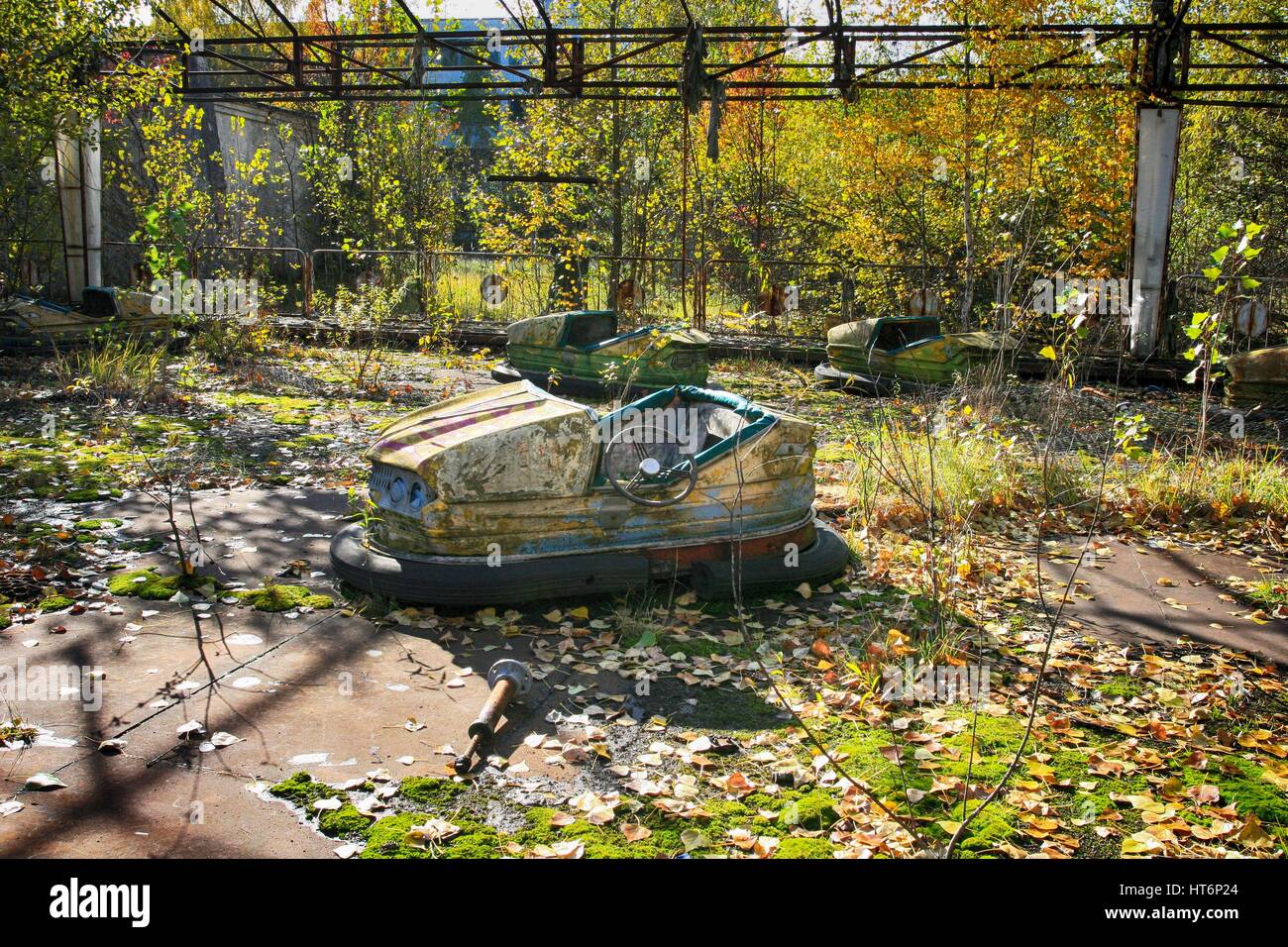Parc attractions abandonné dans la ville de Pripyat, la catastrophe de ...
