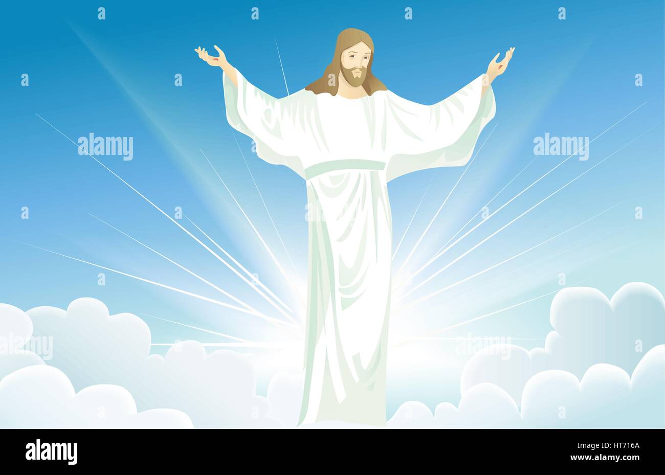 Jésus Christ ressuscité Image Vectorielle Stock - Alamy