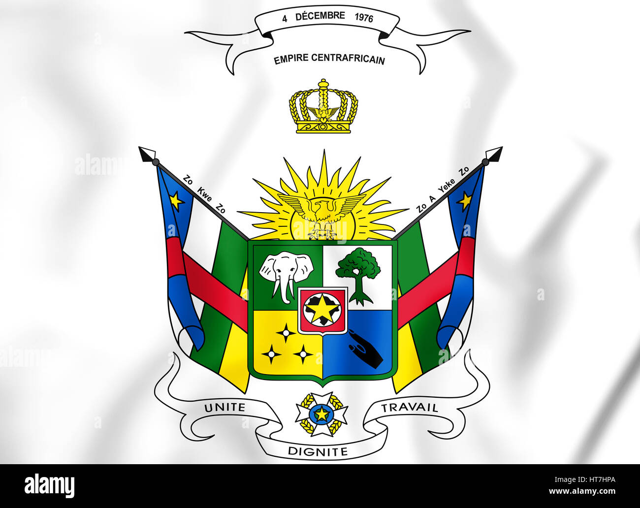 République centrafricaine (1976-1979). 3D Illustration Photo Stock - Alamy