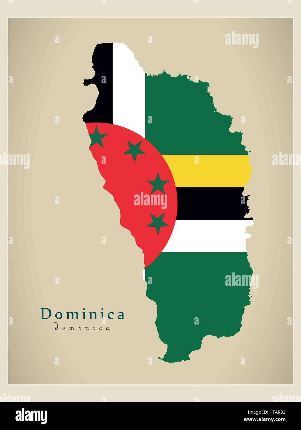 Drapeau dominique Banque d'images vectorielles - Alamy