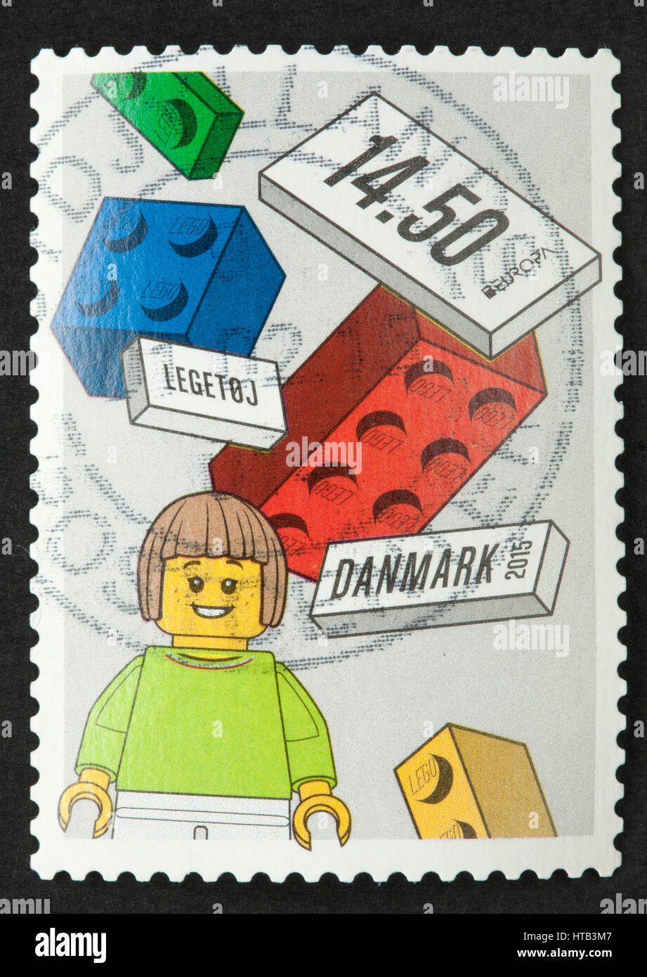 Danish postage stamp lego Banque de photographies et d’images à haute ...