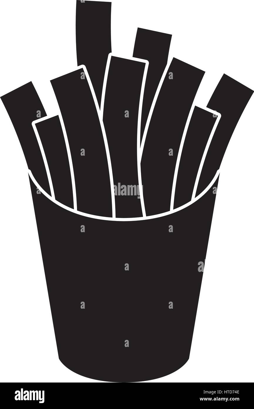 Frites pictogramme restauration rapide Image Vectorielle Stock - Alamy