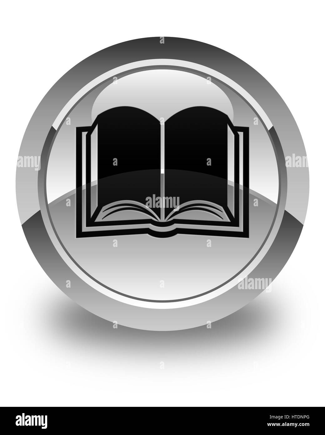 Open book icon Banque d'images noir et blanc - Alamy