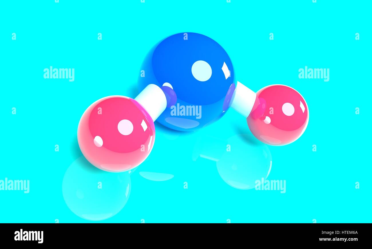 Image 3d de la molécule d'eau h2o Banque de photographies et d’images à ...