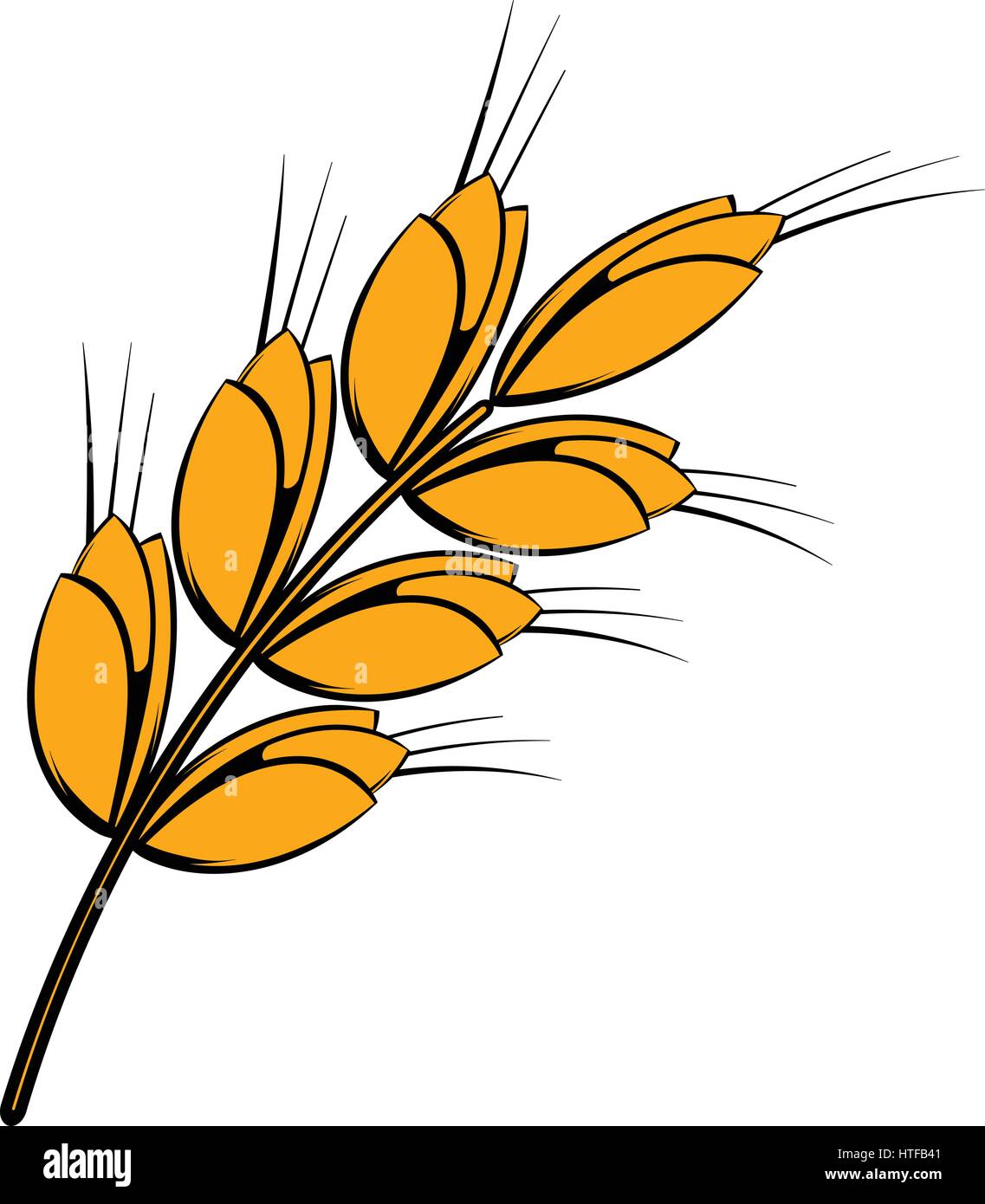 Wheat ear icon cartoon style Banque d'images vectorielles - Alamy