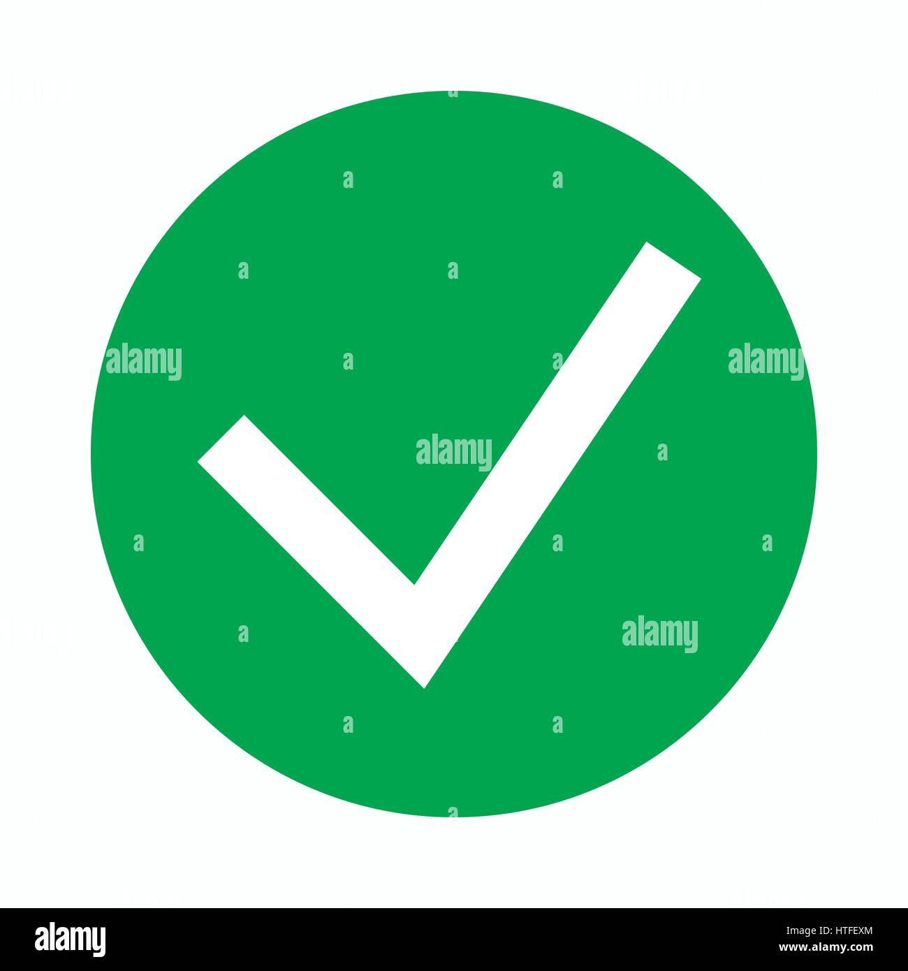 Coche verte, l'icône de validation, le style simple Image Vectorielle ...