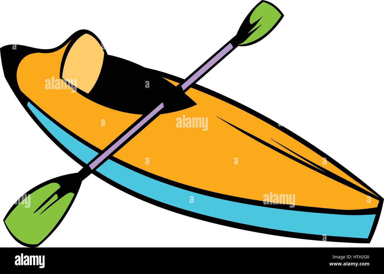 Dessin animé de kayak Banque d'images vectorielles - Alamy