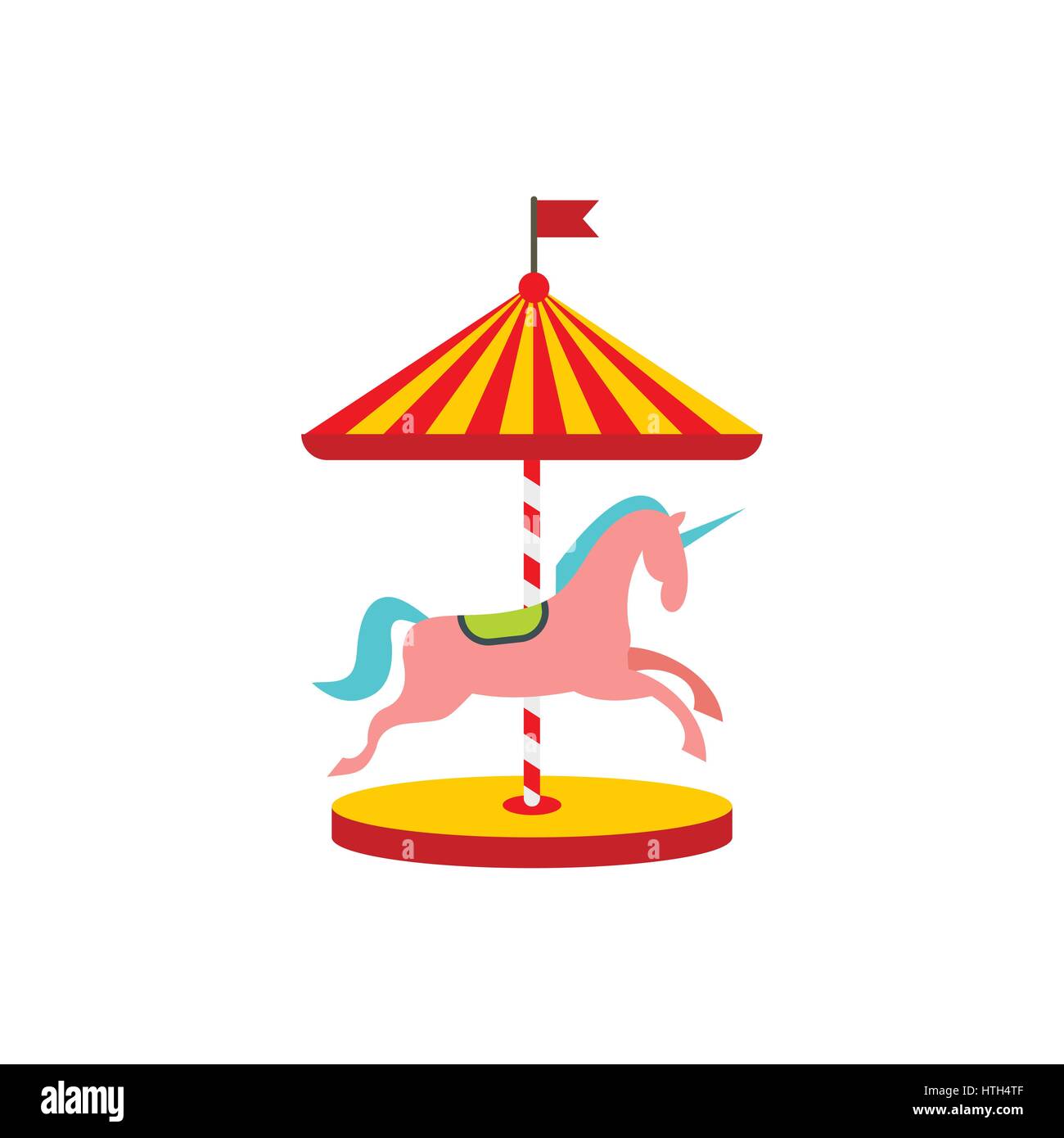 Circus carrousel festival icon vector Banque de photographies et d ...