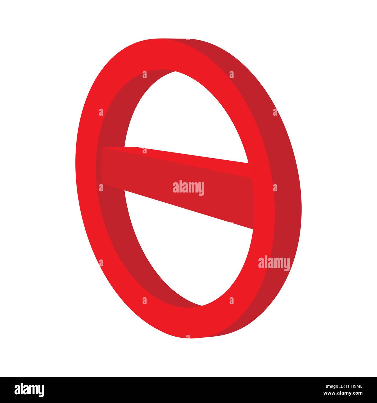 Moins rouge dans un cercle rouge, l'icône de style cartoon Image ...