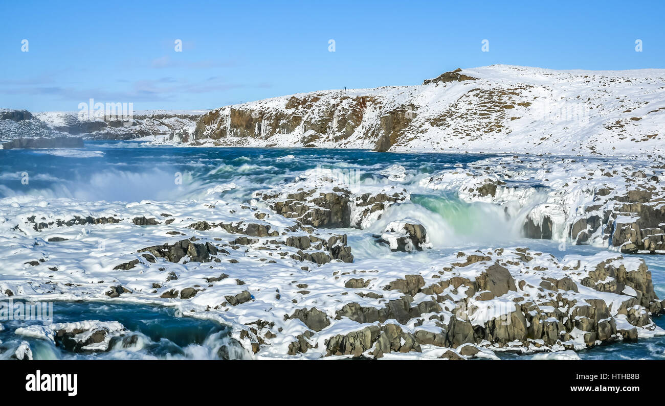 Ciel bleu paysage hiver froid islande Banque de photographies et d ...