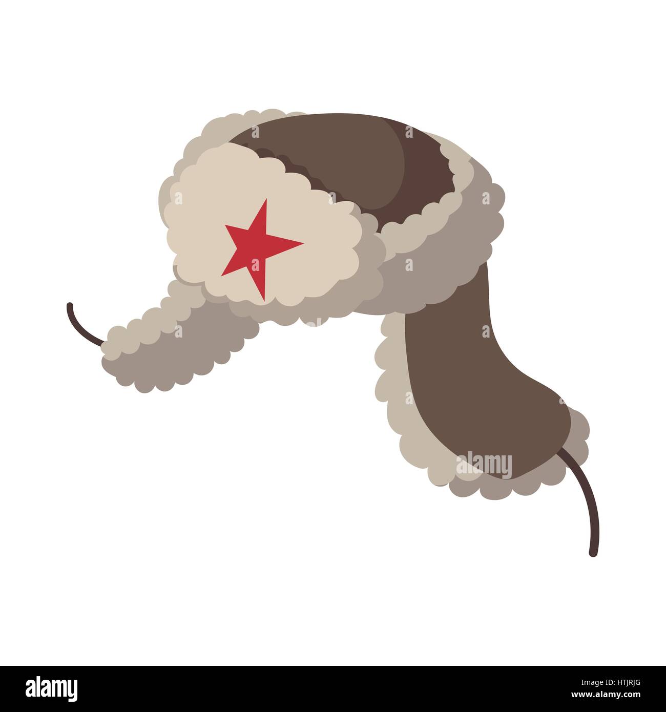 Chapeau russe en fourrure marron Banque d'images vectorielles - Alamy