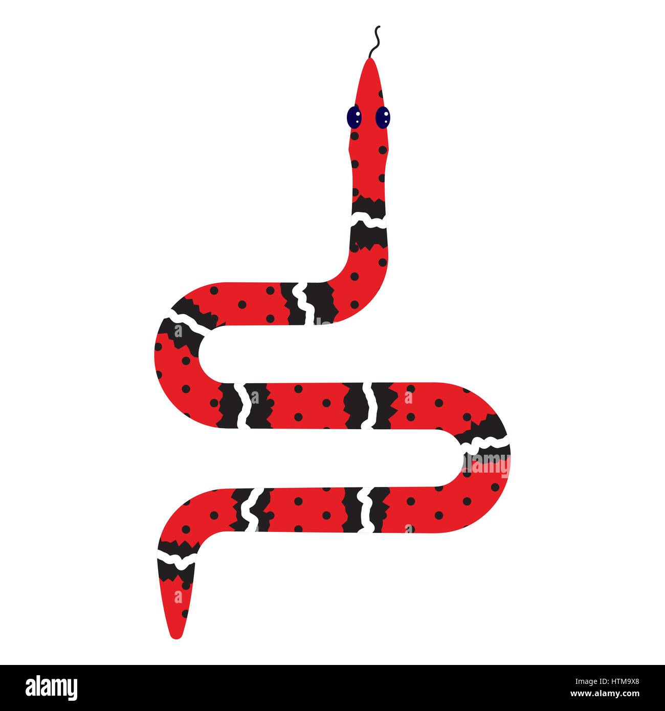 Couleuvre rouge Banque d'images vectorielles - Alamy