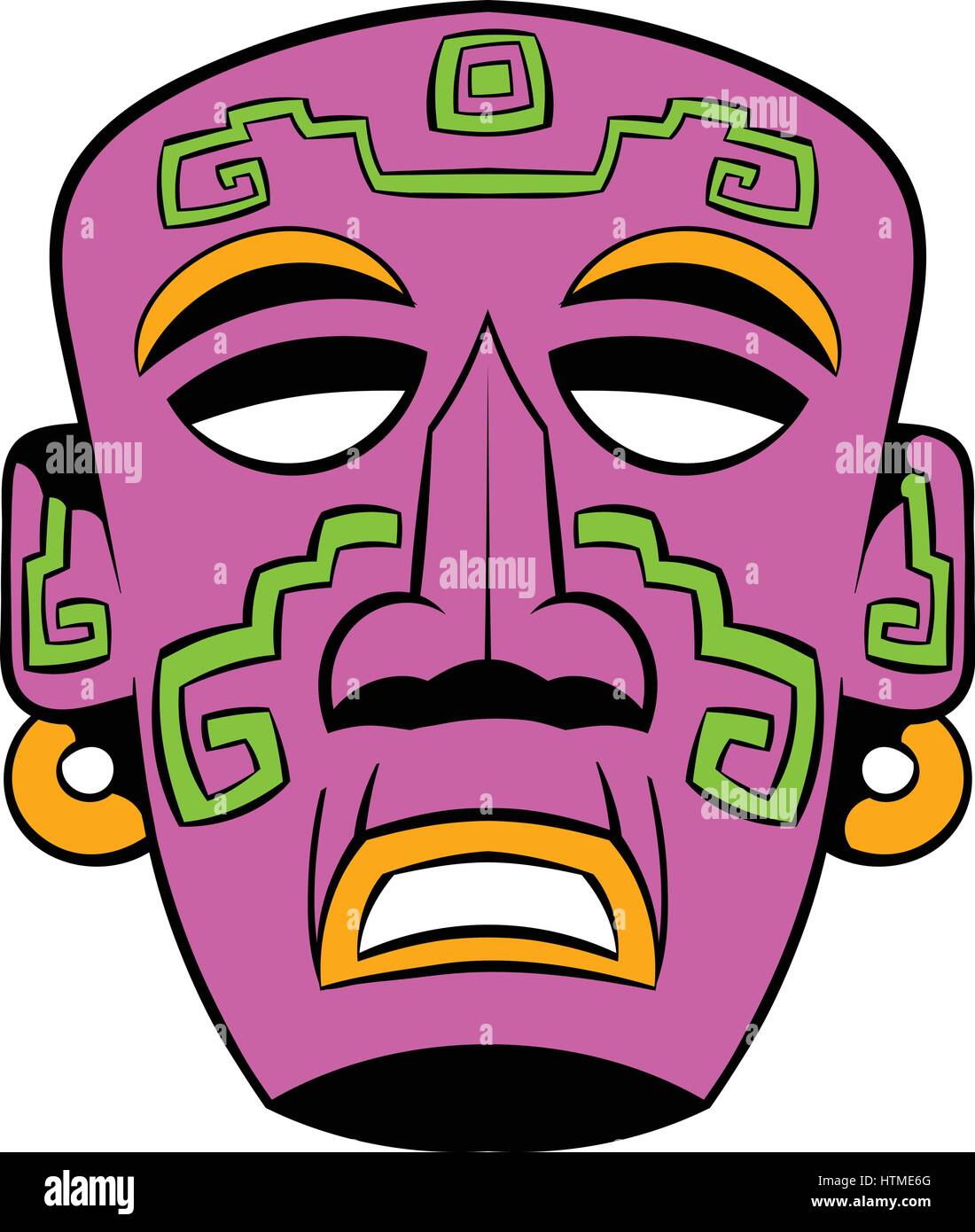 Tribal mask icon cartoon Banque de photographies et d’images à haute ...