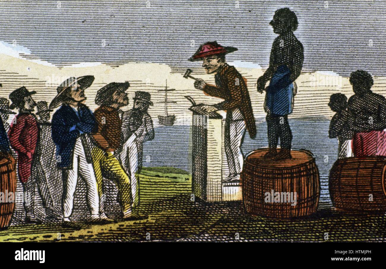 La vente aux enchères des esclaves dans les Antilles après leur ...