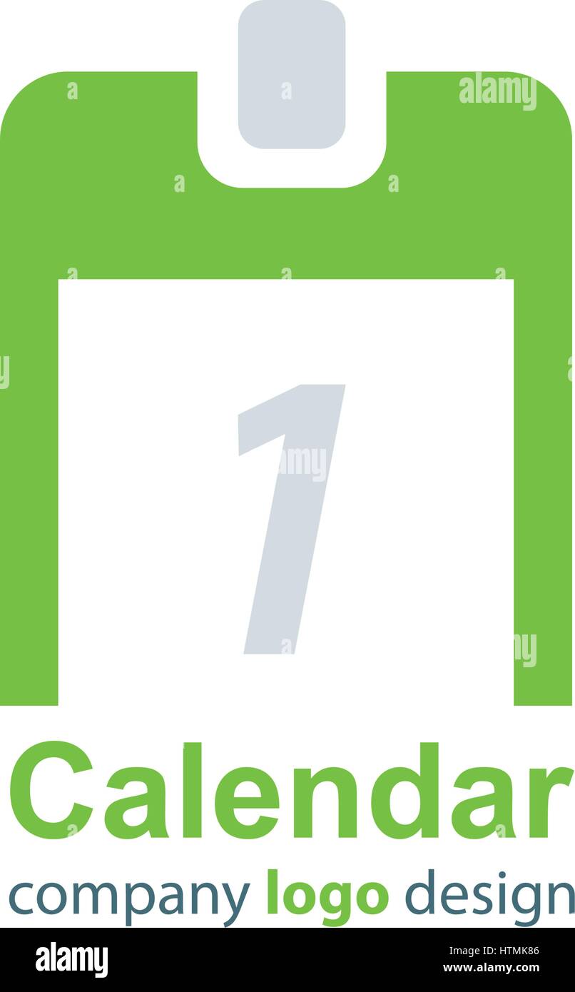 Logo calendrier design style vert Image Vectorielle Stock - Alamy