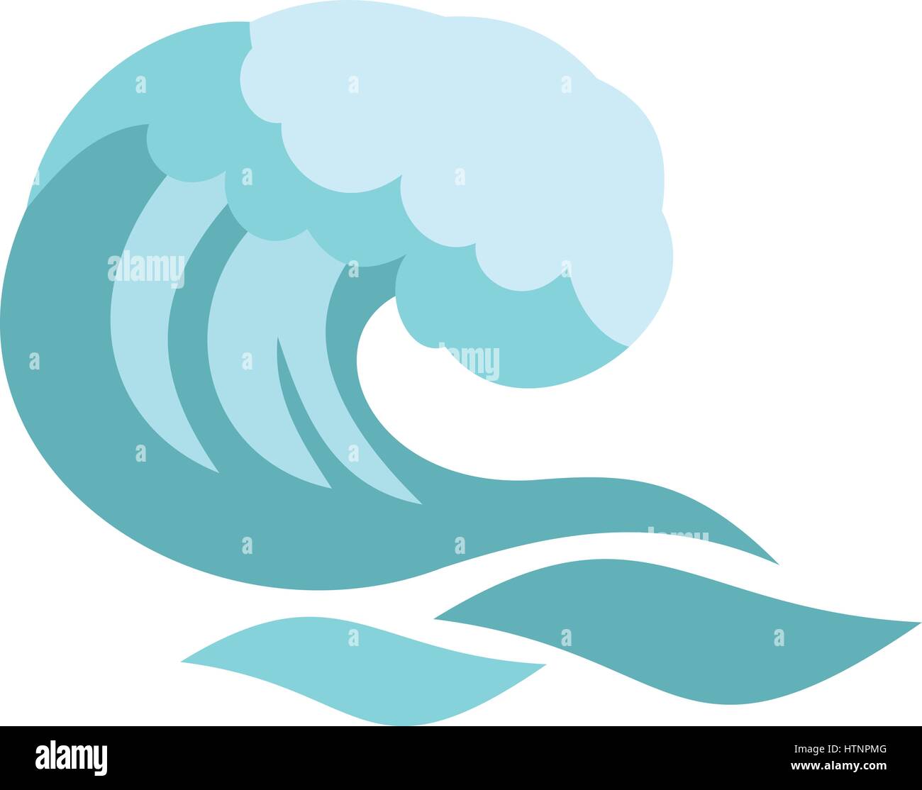 Big wave icon cartoon style Banque de photographies et d’images à haute ...