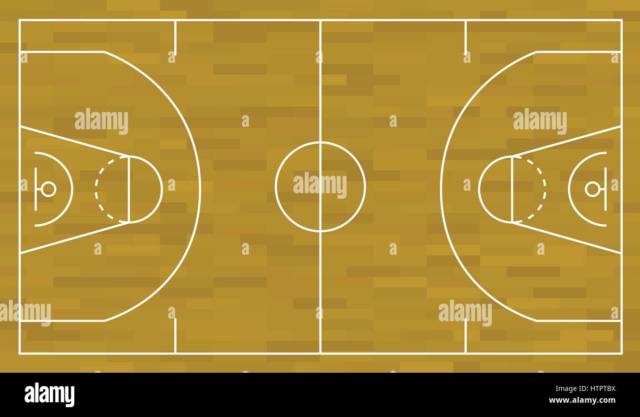 Basketball feld Banque d'images vectorielles - Alamy