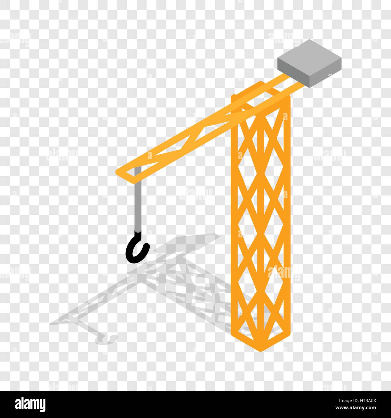Grue de construction icône isométrique Image Vectorielle Stock - Alamy