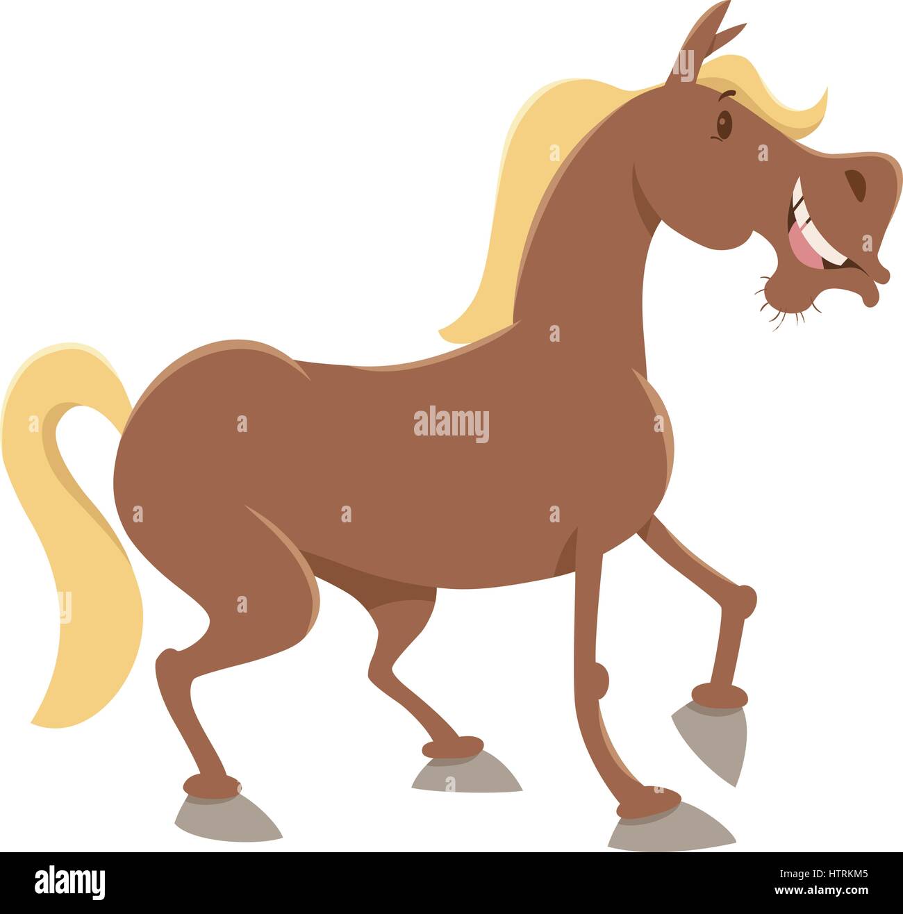 Cheval rigolo dessin Banque d'images vectorielles - Alamy