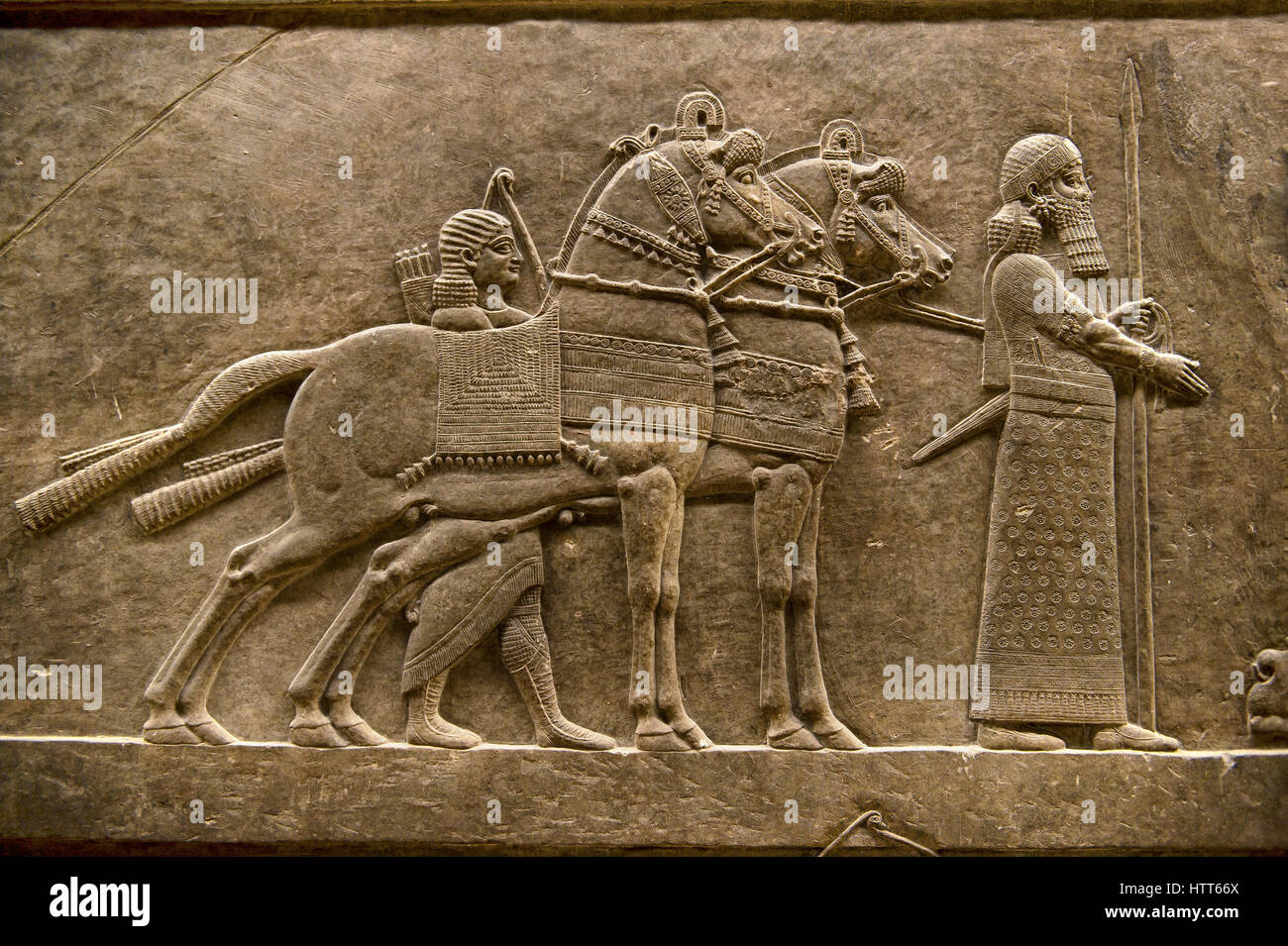 Sculpture bas-relief assyrien Assurnazirpal groupe de lion à la chasse ...