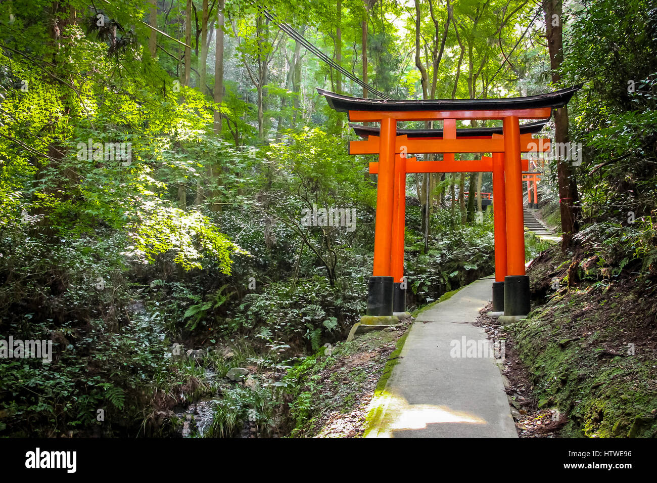 Kyoto japon shinto porte torii rouge Banque de photographies et d ...