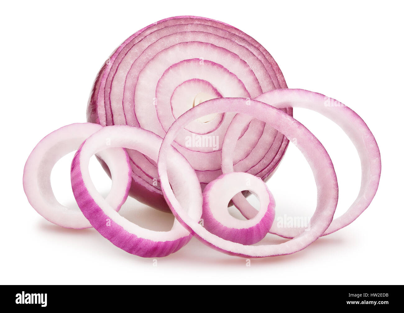 Rondelles d'oignon rouge Banque de photographies et d’images à haute ...