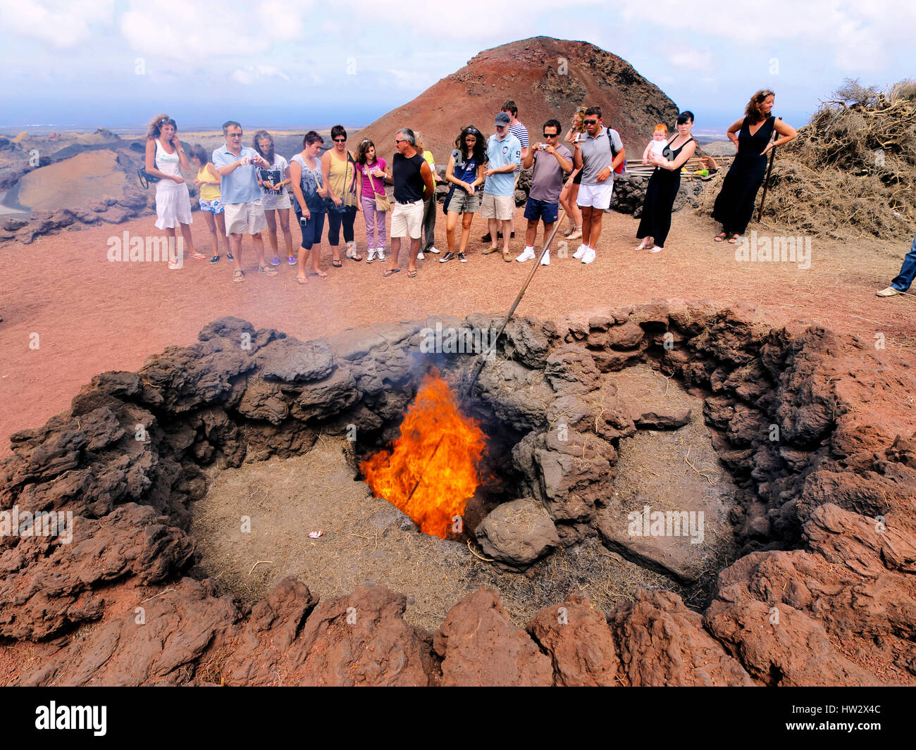 Timanfaya national park geyser Banque de photographies et d’images à ...