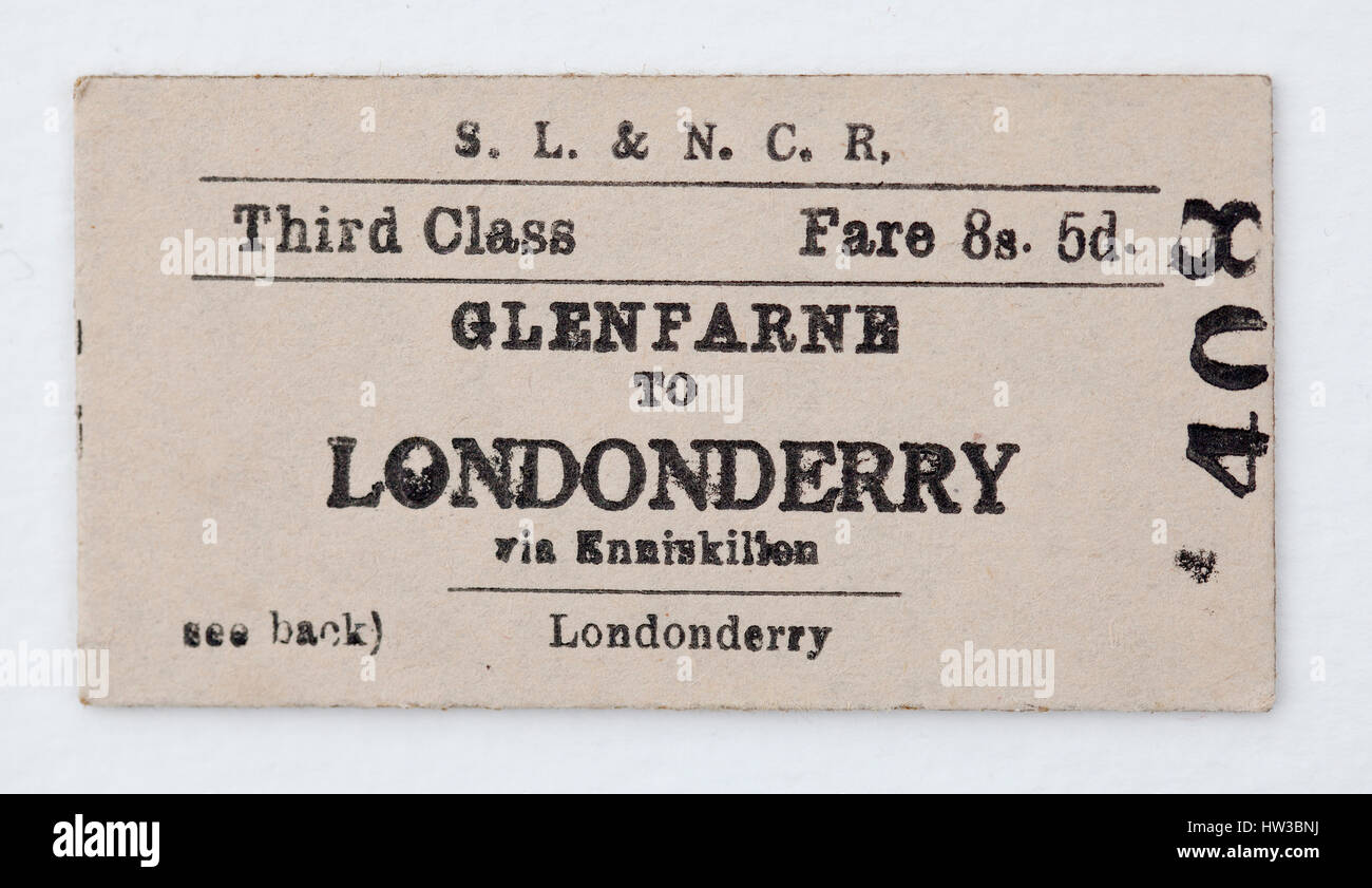 Old irish train ticket Banque de photographies et d’images à haute ...