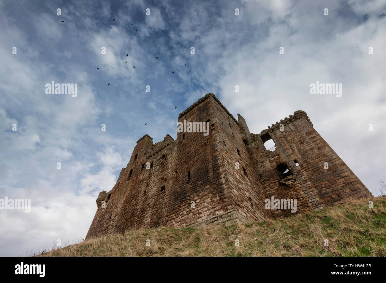 Château de Crichton, près de l'Pathhead, Midlothian. La partie la plus ...