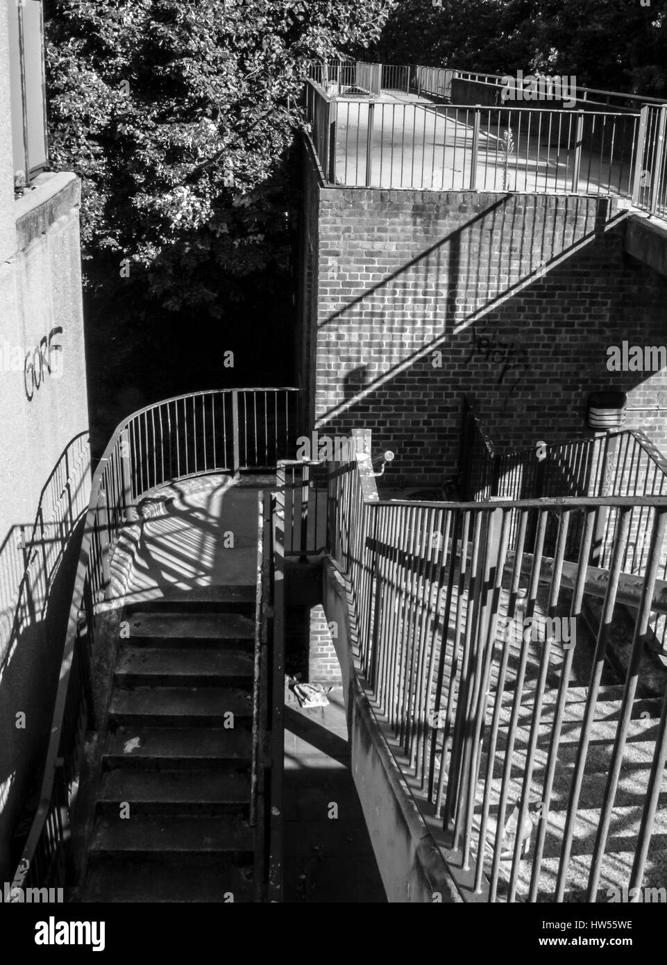 Gentrification sociale Banque d'images noir et blanc - Alamy