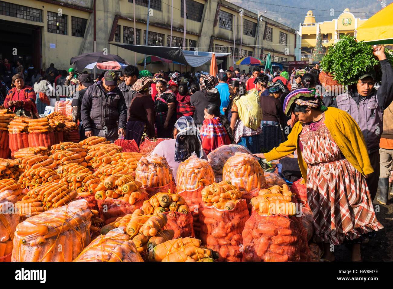 Vegetable market almolonga guatemala Banque de photographies et d ...