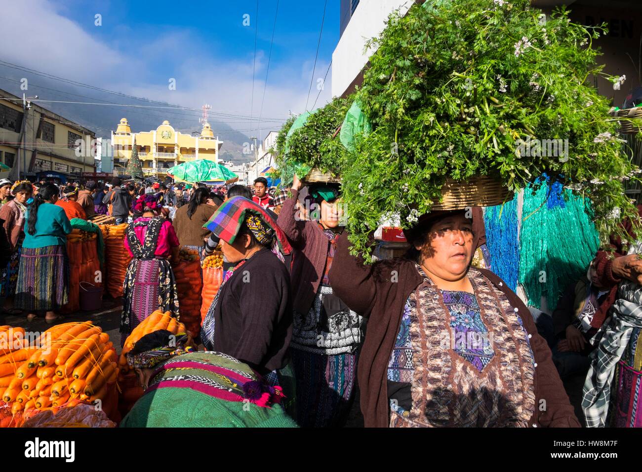 Vegetable market almolonga guatemala Banque de photographies et d ...