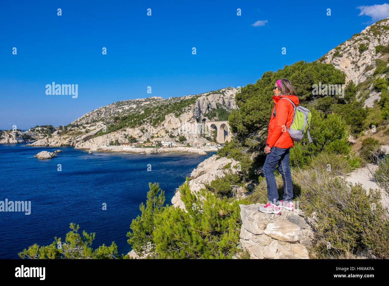 France, Bouches du Rhône, Côte Bleue, Rove, la Vesse Calanque ...