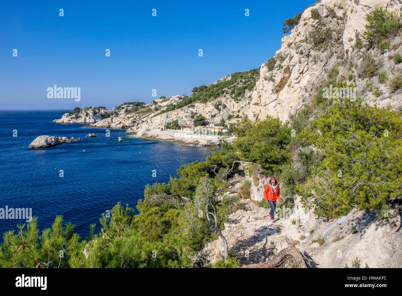 France, Bouches du Rhône, Côte Bleue, Rove, la Vesse Calanque ...