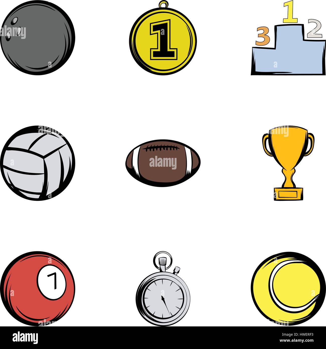 Throwing football cartoon Banque de photographies et d’images à haute ...