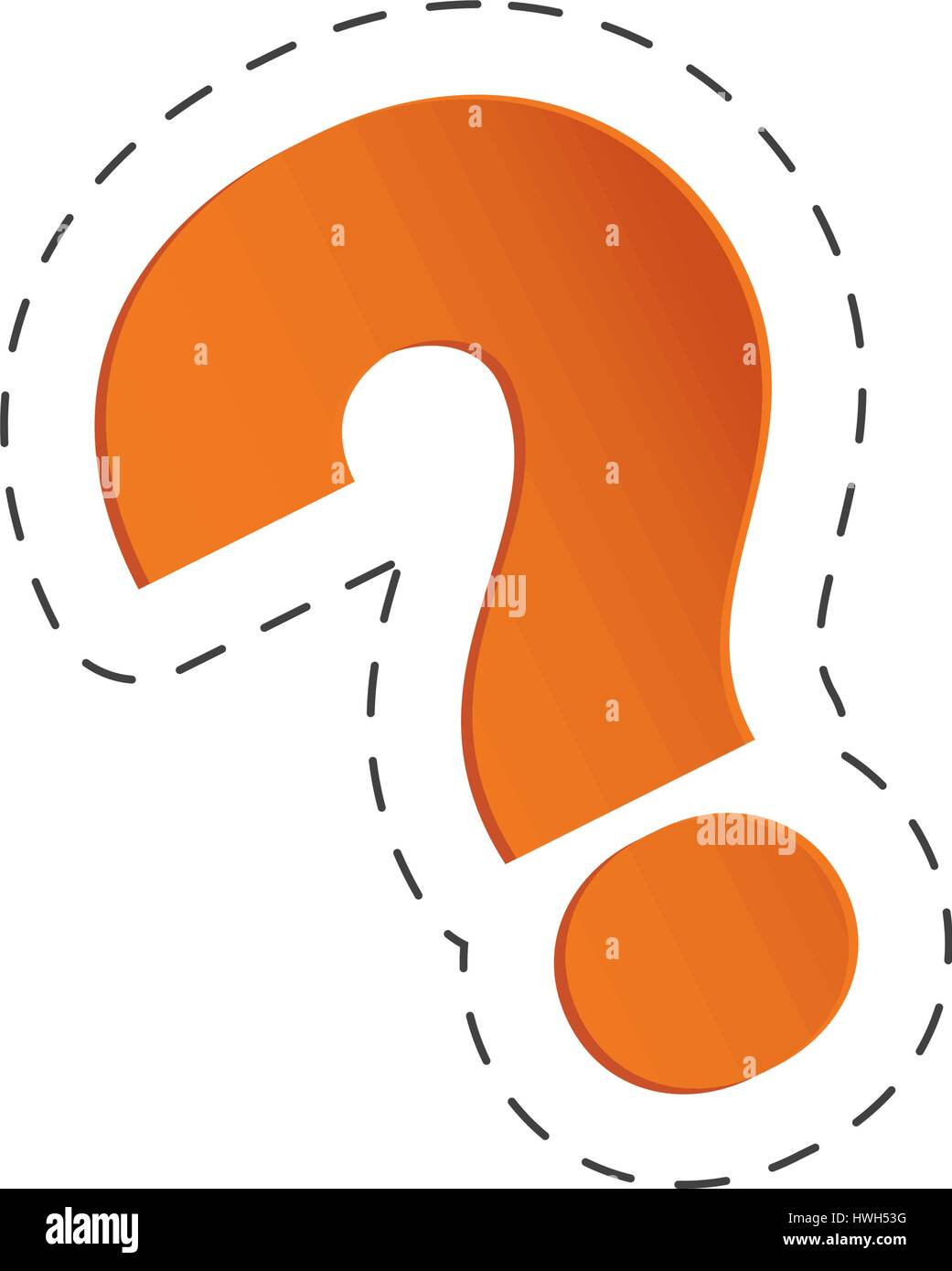 Question mark design glossy orange Banque de photographies et d’images ...