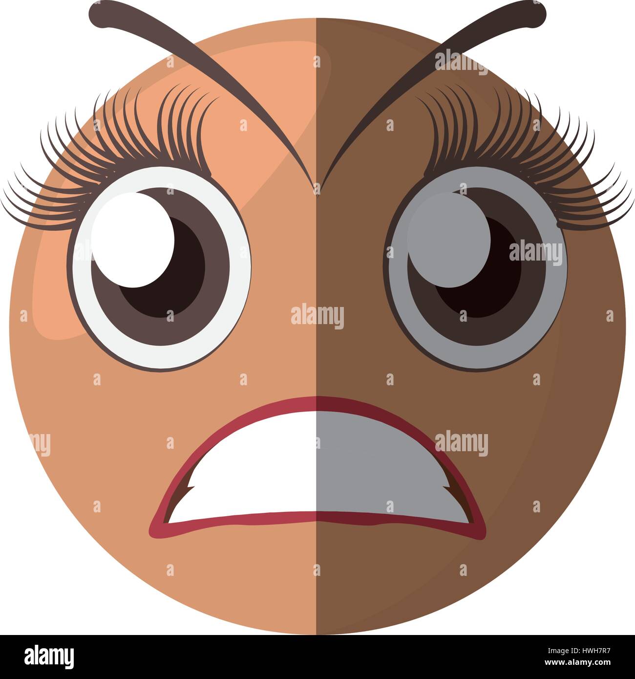 Design dessin animé emoticon peur Image Vectorielle Stock - Alamy
