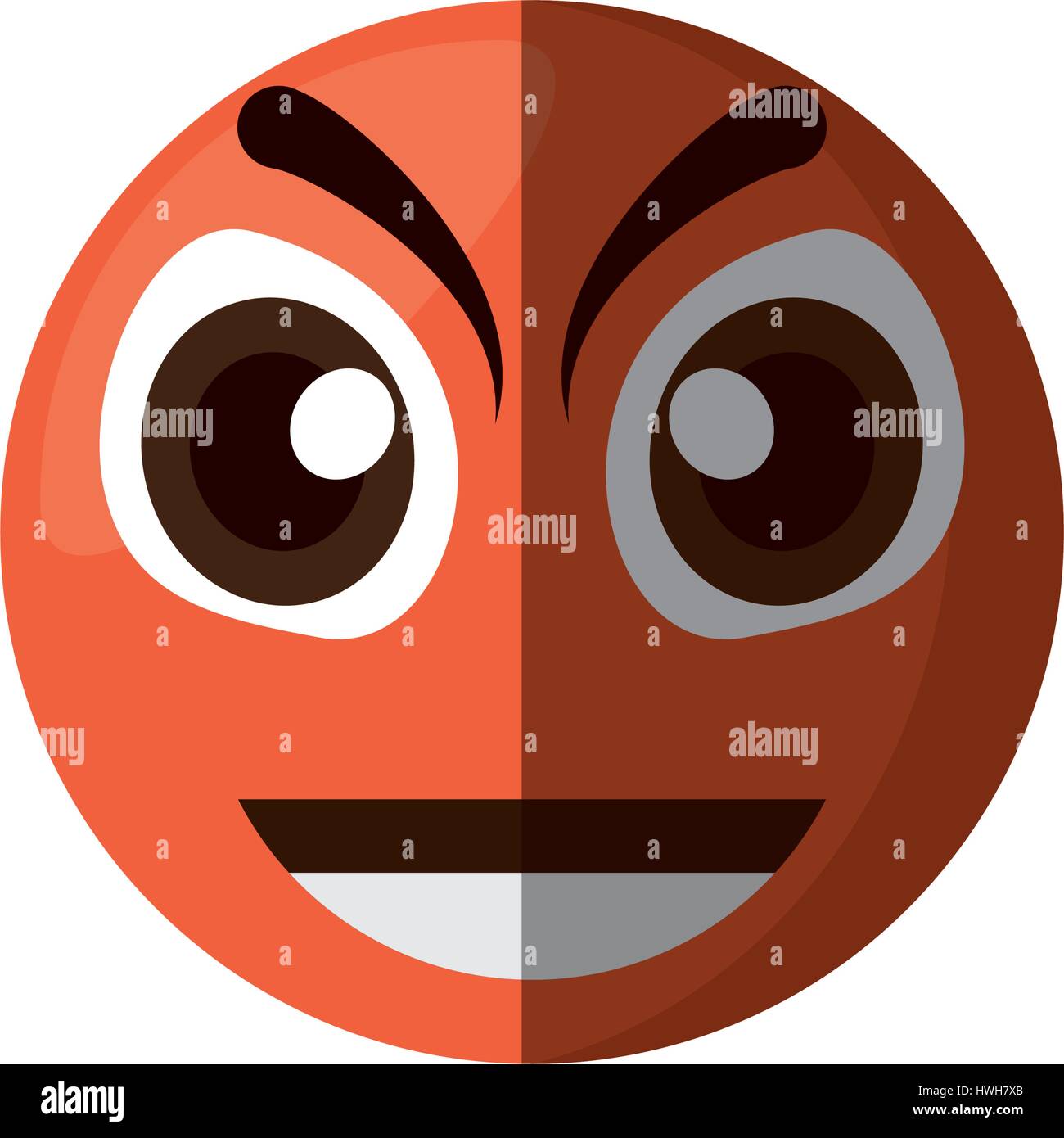 Design dessin animé emoticon mal Image Vectorielle Stock - Alamy