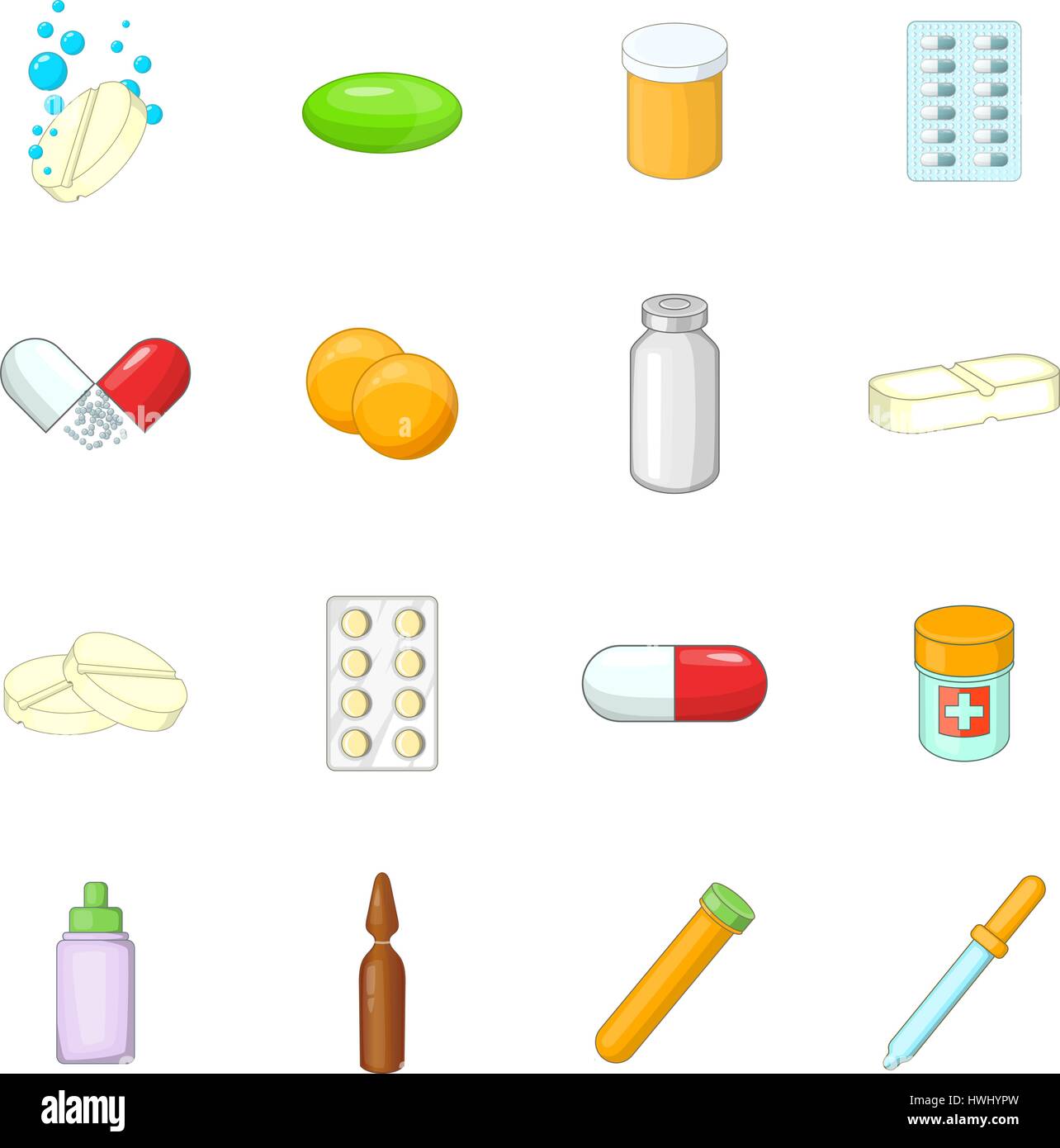 Cartoon medicine bottle capsule icon Banque d'images vectorielles ...
