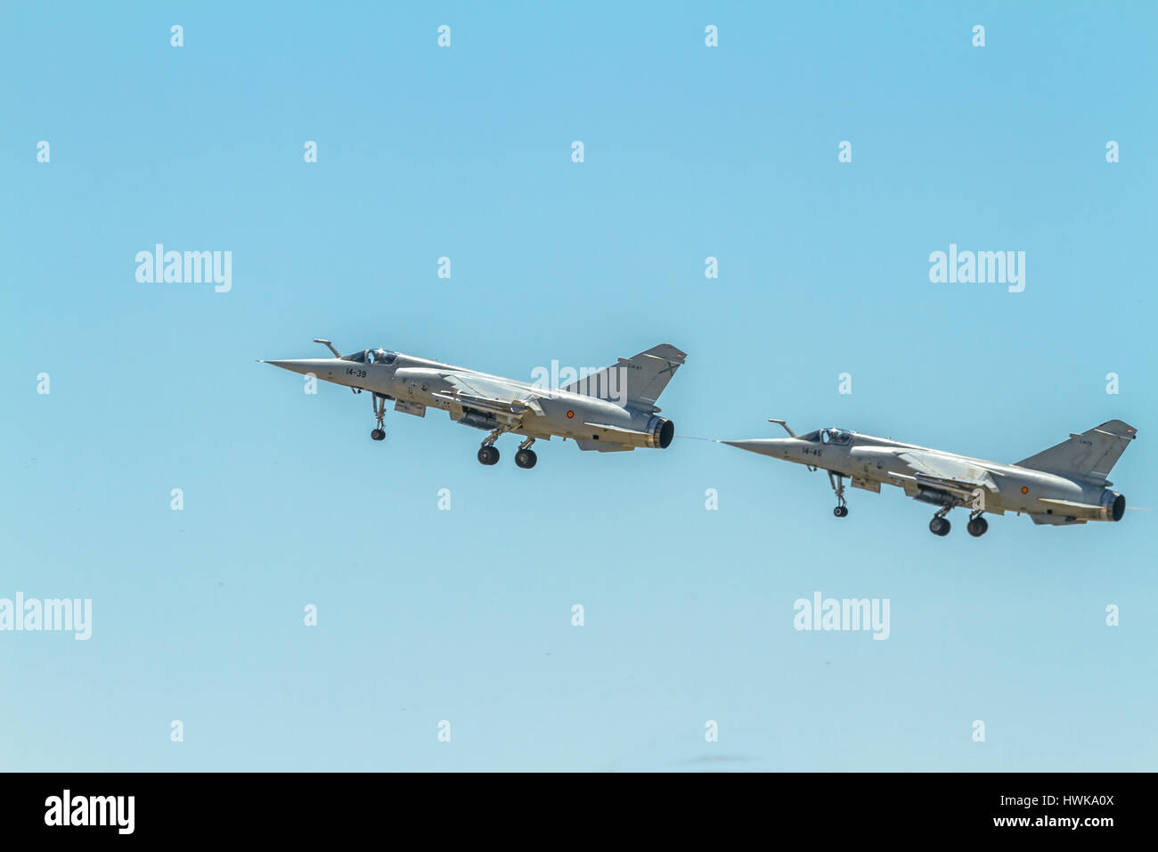 ALBACETE, Espagne-JUN 23 : avions Dassault Mirage F1 en prenant part à ...