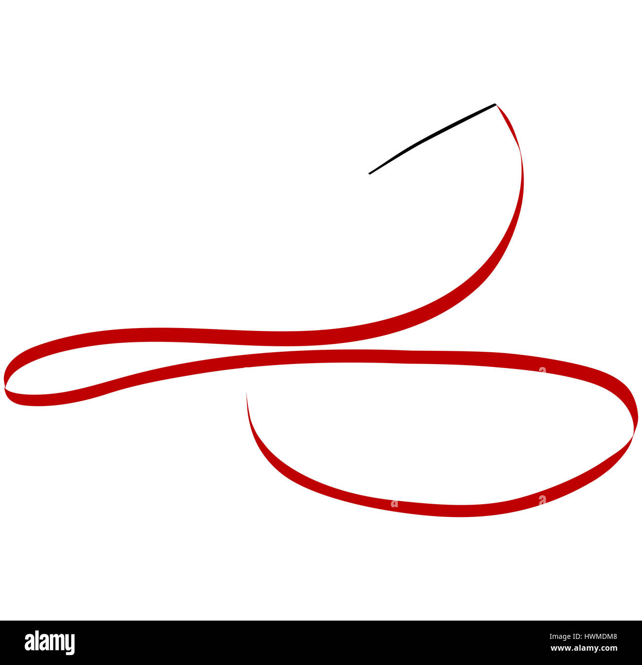 La gymnastique rythmique d'un ruban rouge pour l'exercice Photo Stock ...