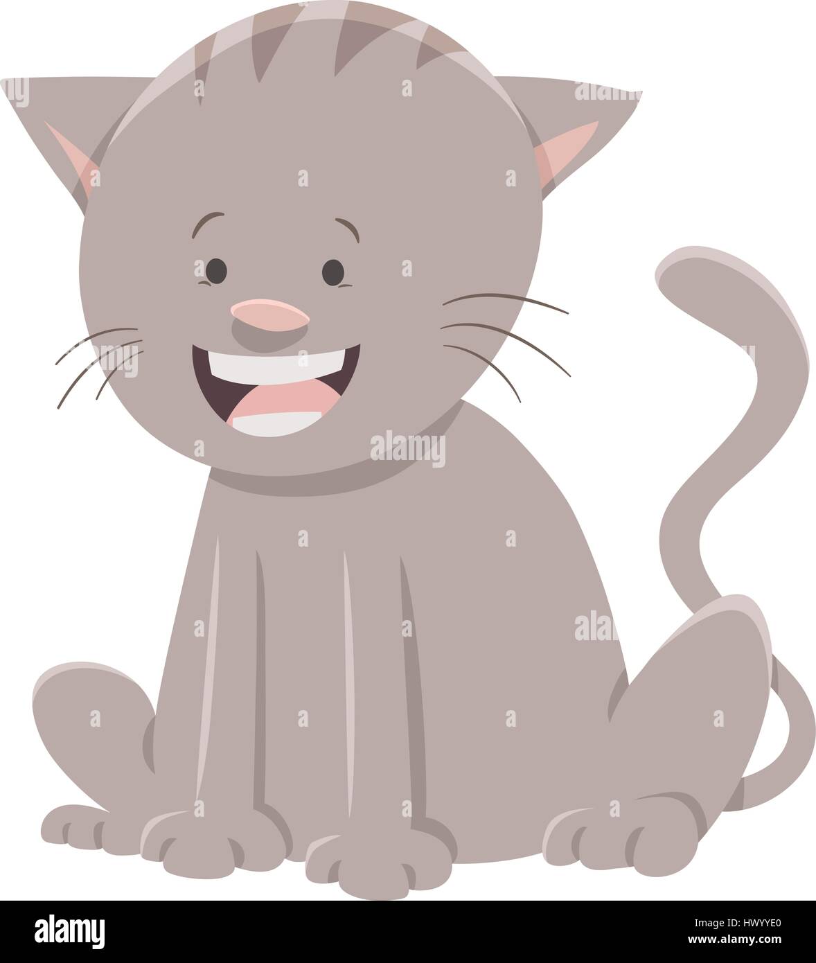 Cartoon Illustration de chat ou chaton personnage animal Image ...