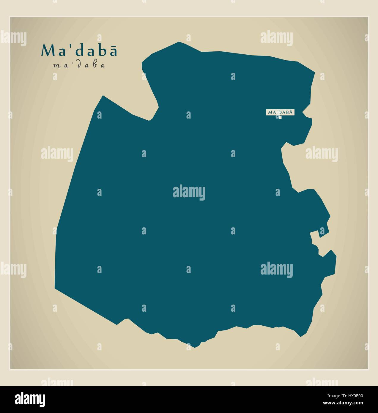 Madaba map Banque d'images vectorielles - Alamy