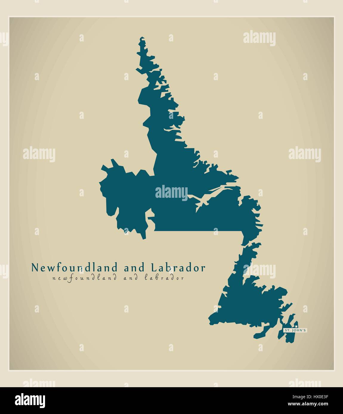 Carte de terre neuve et du labrador Banque de photographies et d’images ...