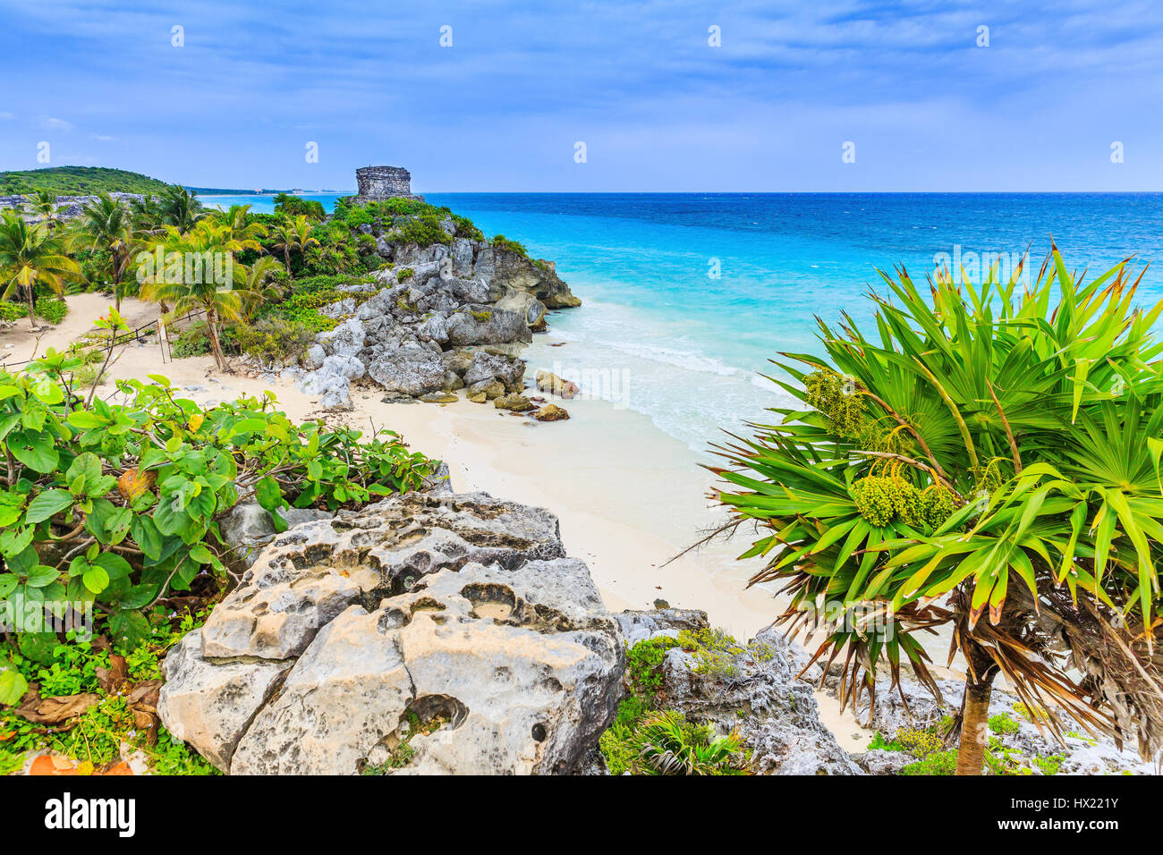 Tulum. Yucatan, Mexique. Temple Maya de Tulum en bord de mer des ...