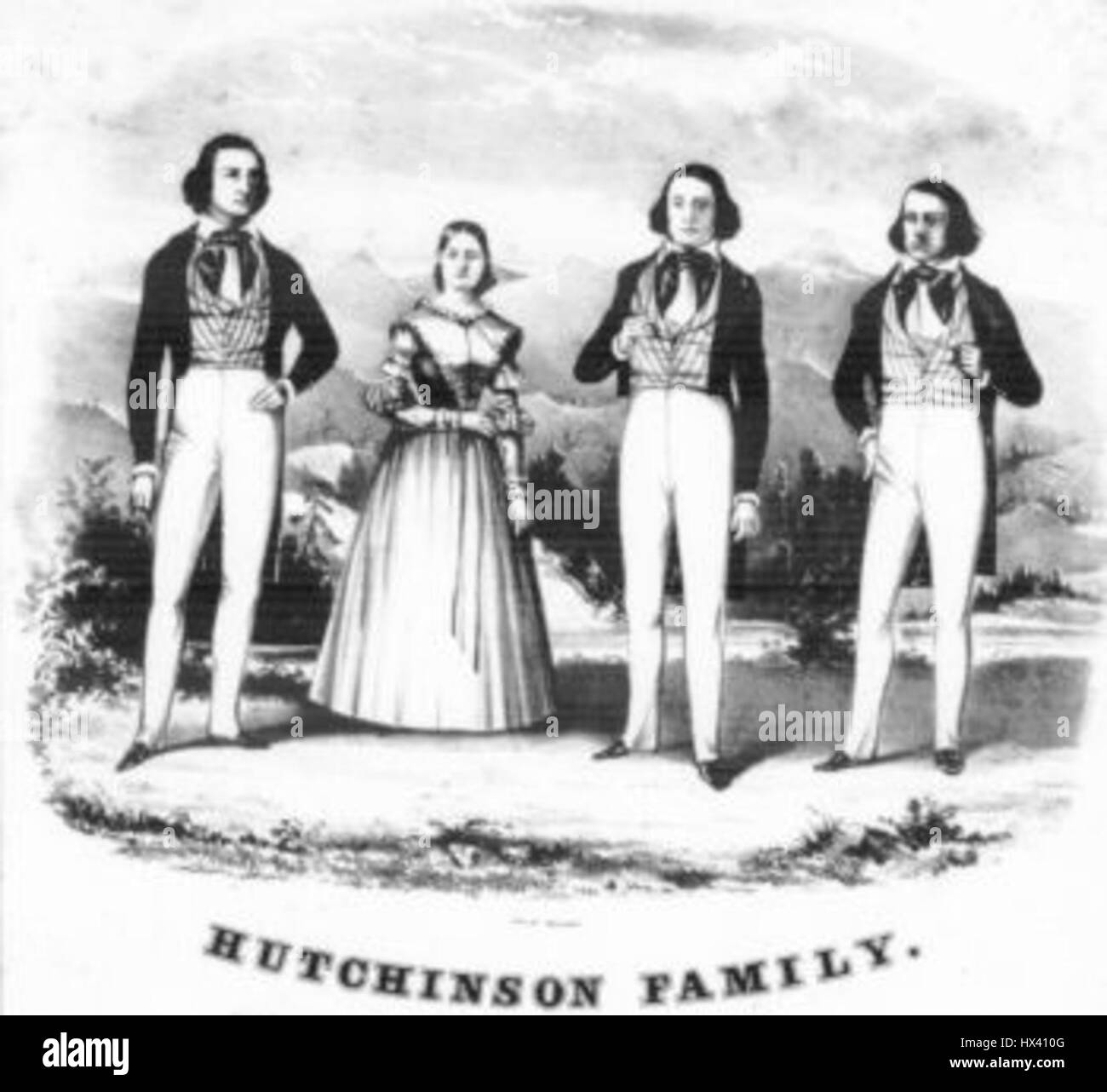 Hutchinson family Banque d'images noir et blanc - Alamy