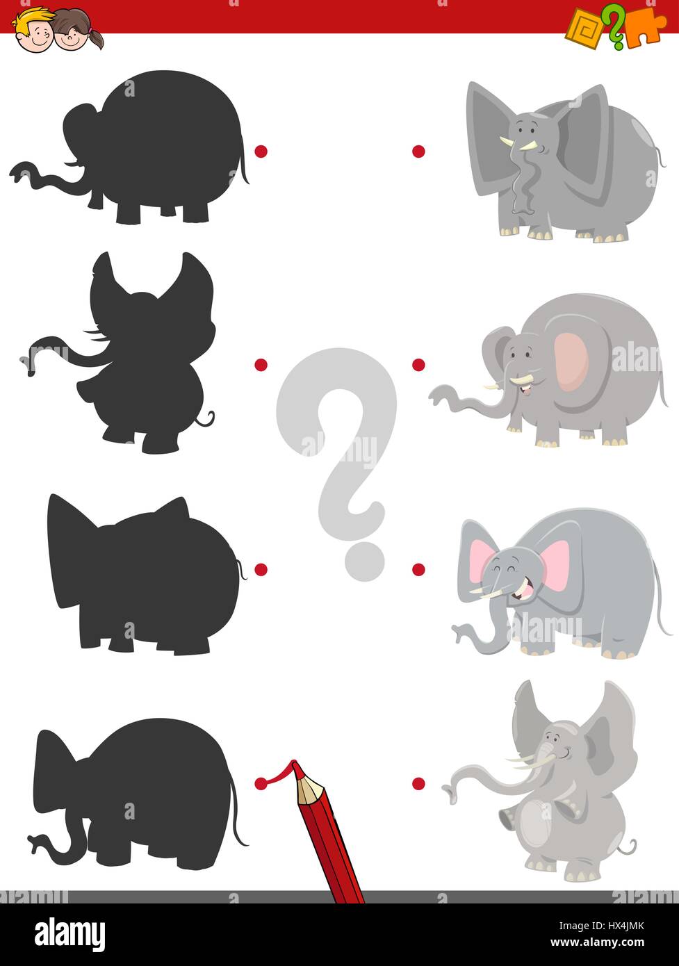 Elephant shadow Banque d'images vectorielles - Alamy