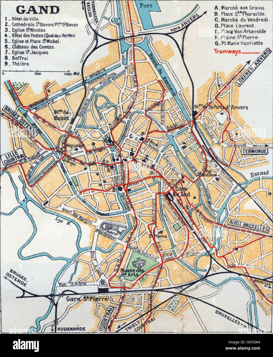 Gand map Banque de photographies et d’images à haute résolution - Alamy