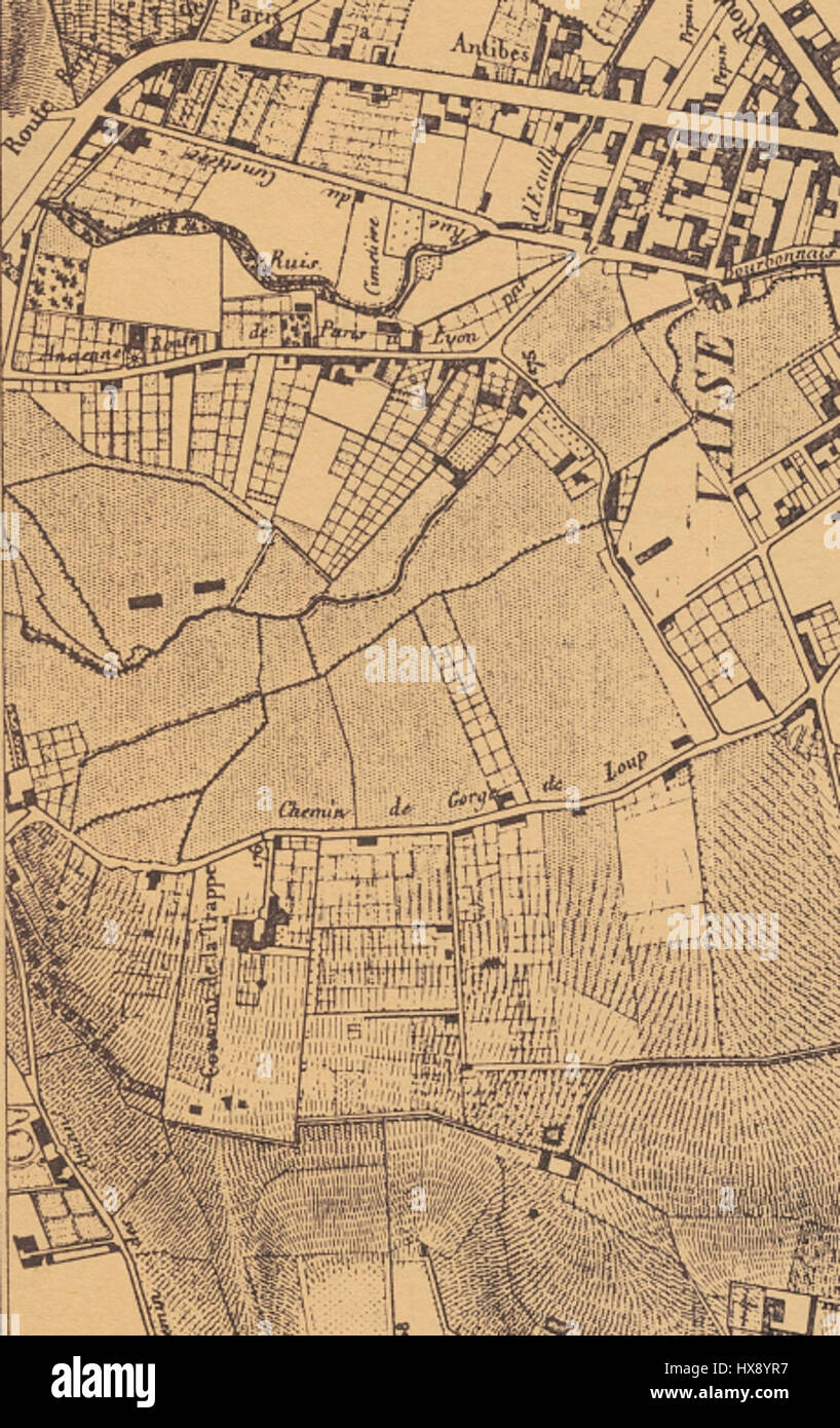 Plan Vaise 1847 est une carte historique qui montre le tracé du ...